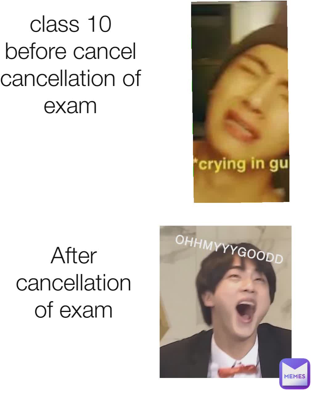 class 10 before cancel cancellation of exam After cancellation of exam ...