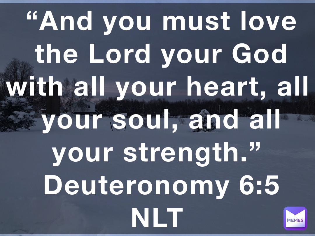 “And you must love the Lord your God with all your heart, all your soul ...