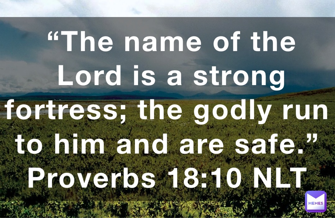  The Name Of The Lord Is A Strong Fortress The Godly Run To Him And