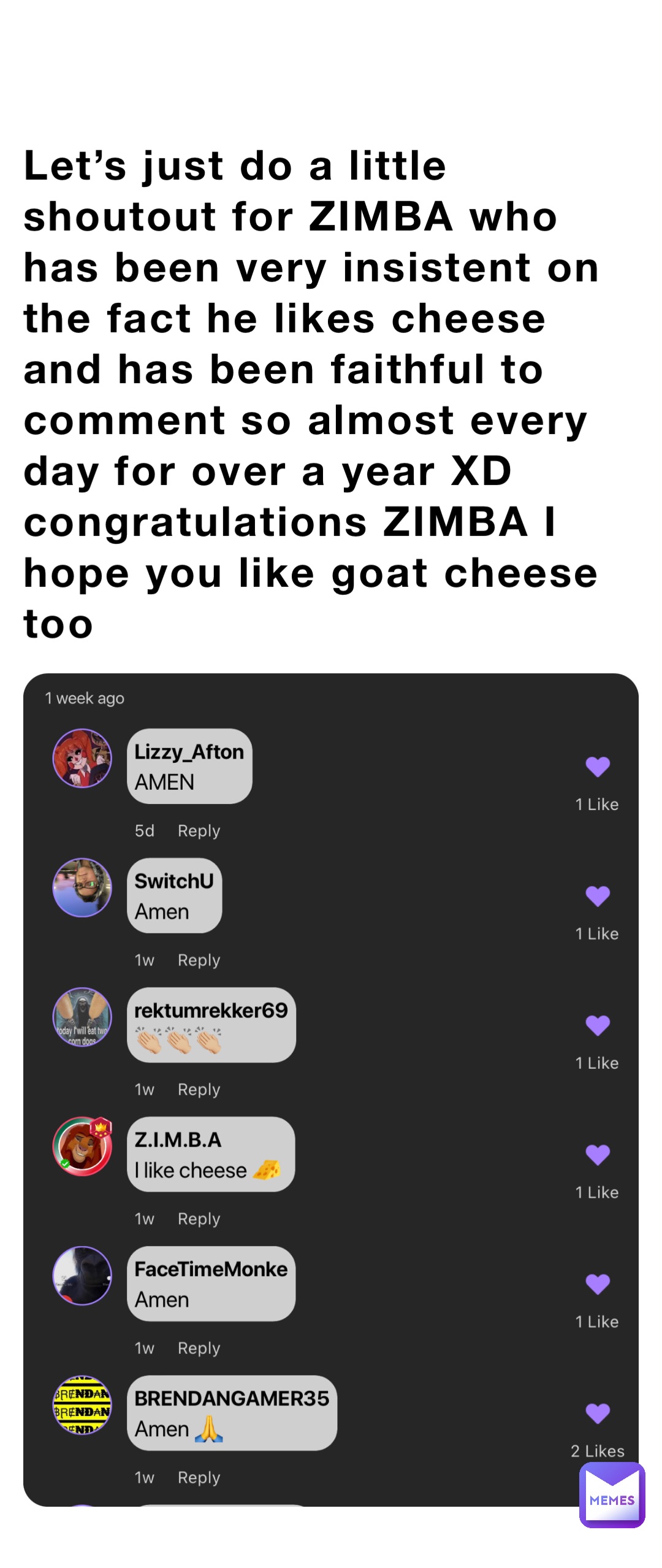 Let’s just do a little shoutout for ZIMBA who has been very insistent ...
