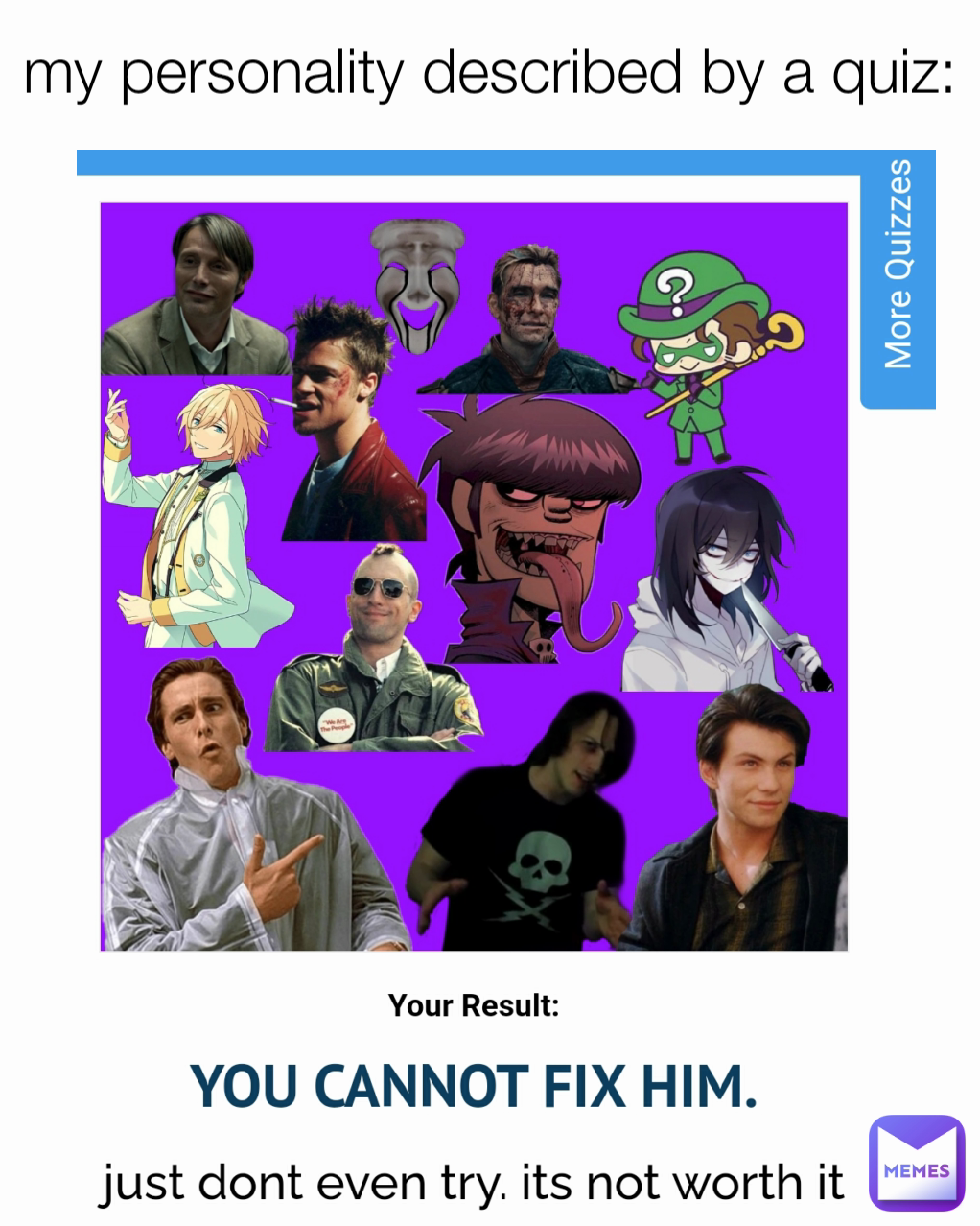 my personality described by a quiz: | @insan9ty | Memes