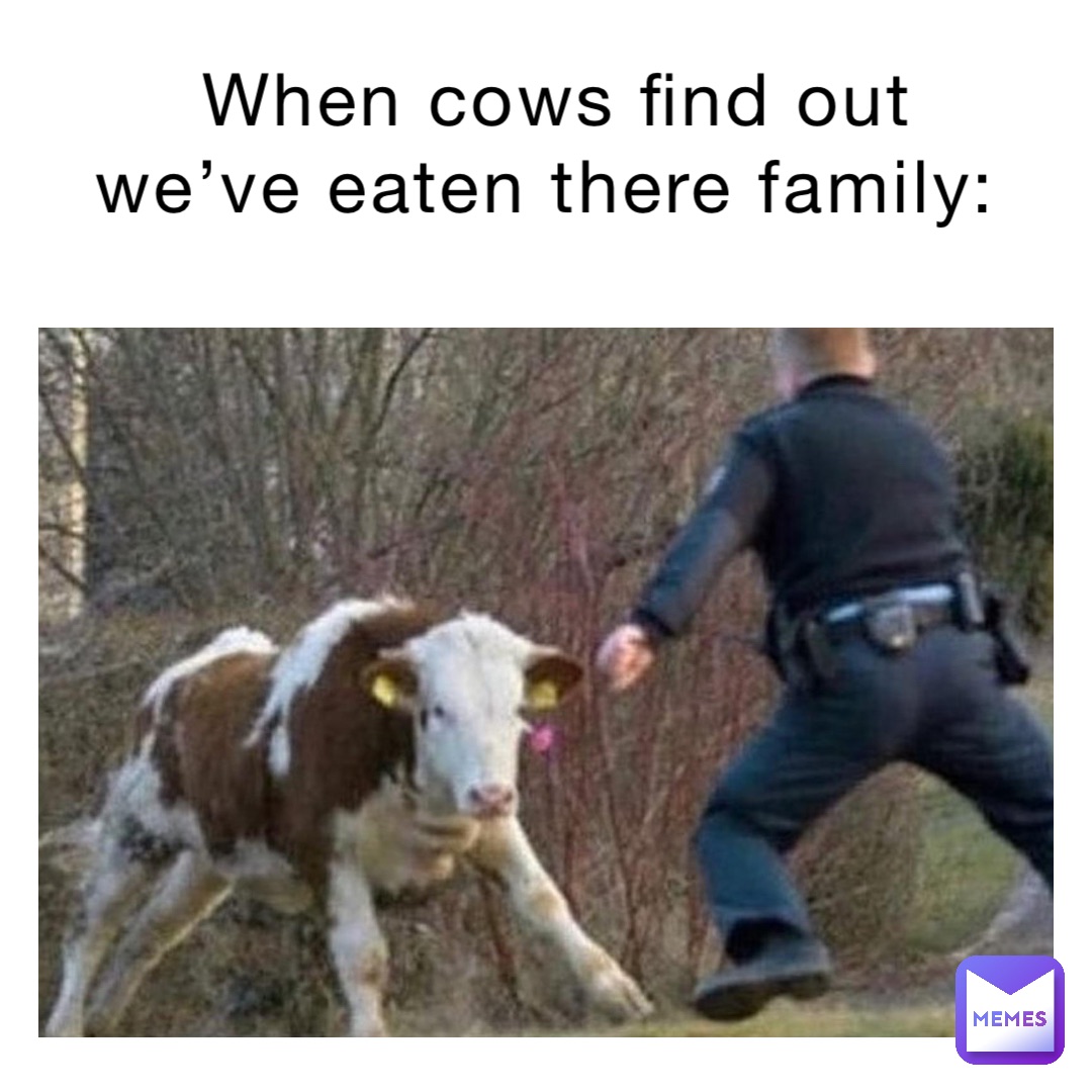 When cows find out we’ve eaten there family: | @Aiden_Smith09 | Memes