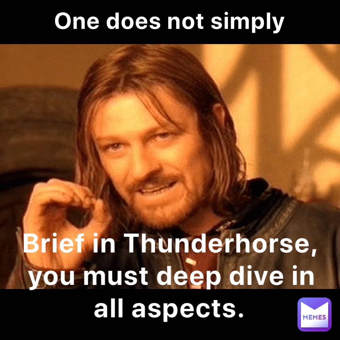 One does not simply Brief in Thunderhorse, you must deep dive in all ...