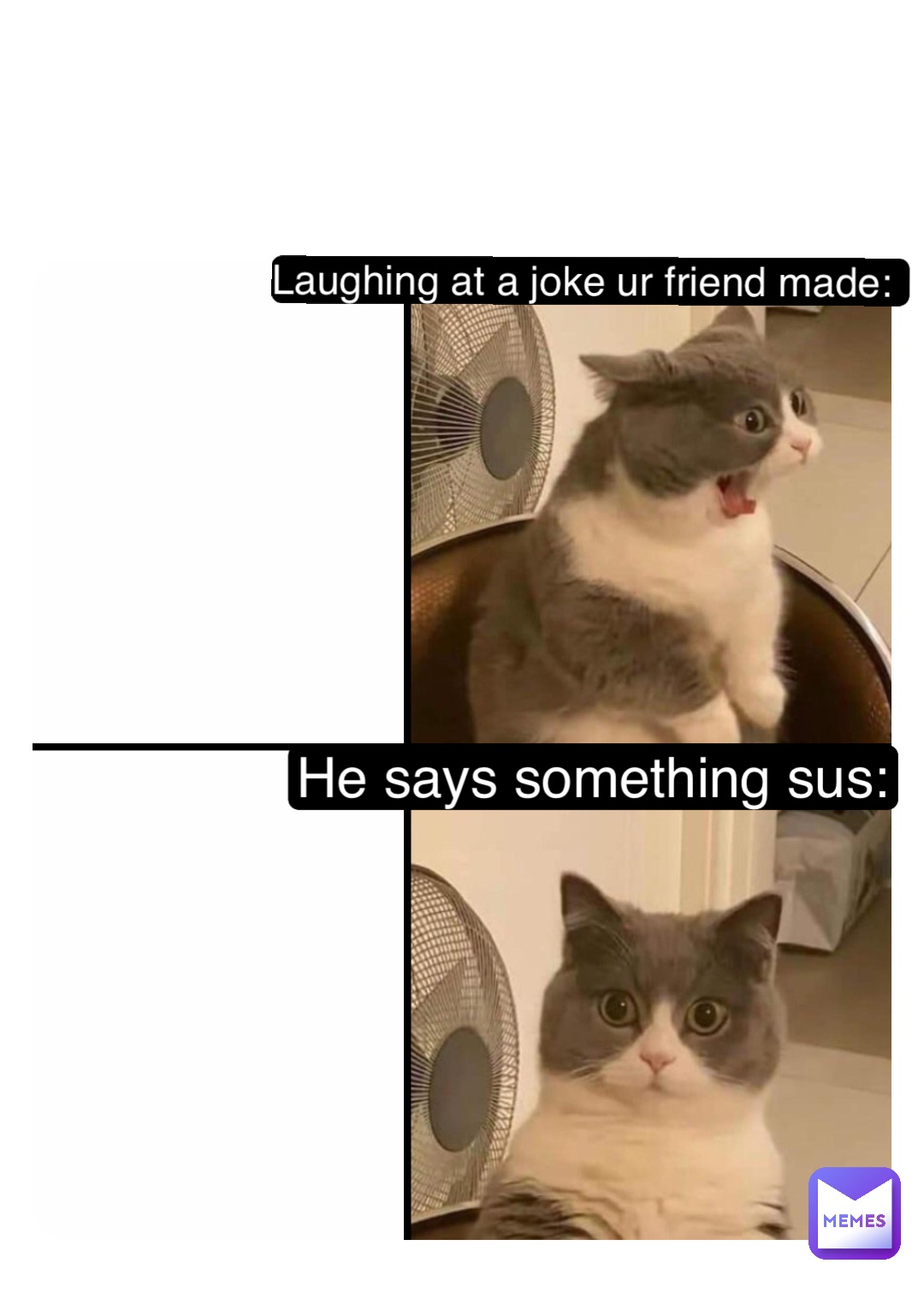 Double tap to edit Laughing at a joke ur friend made: He says something ...