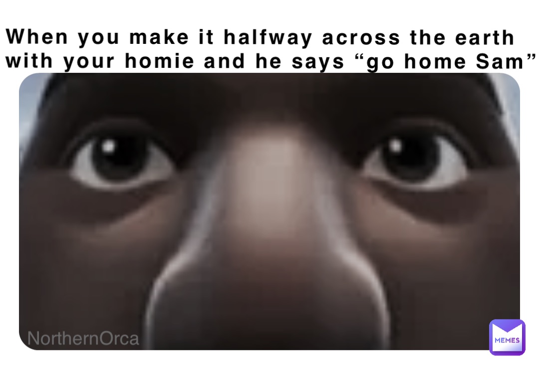 When you make it halfway across the earth with your homie and he says ...