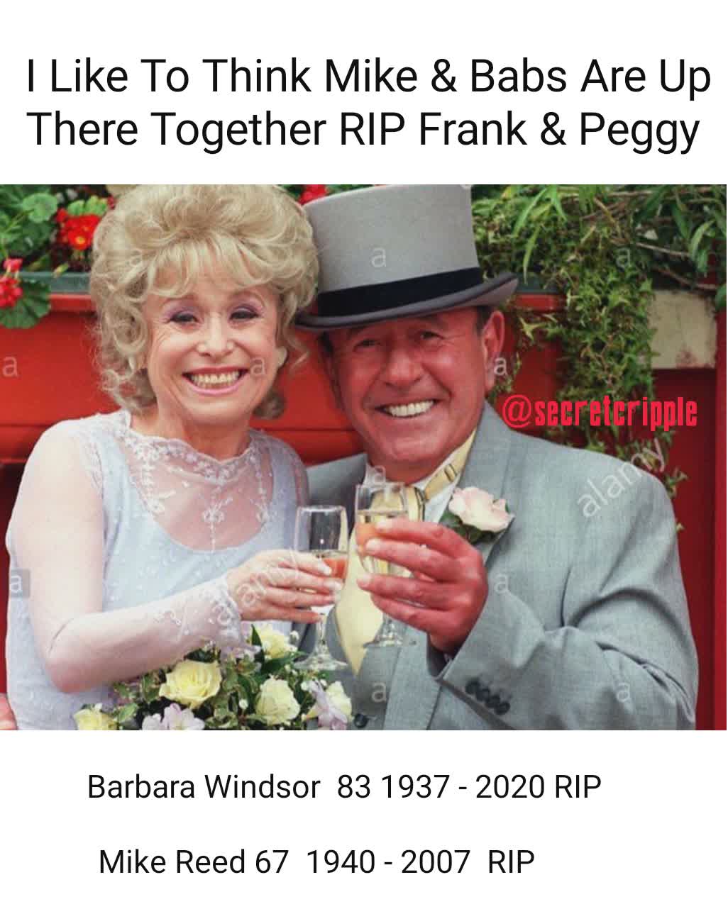 @secretcripple Barbara Windsor 83 1937 - 2020 RIP Mike Reed 67 1940 ...
