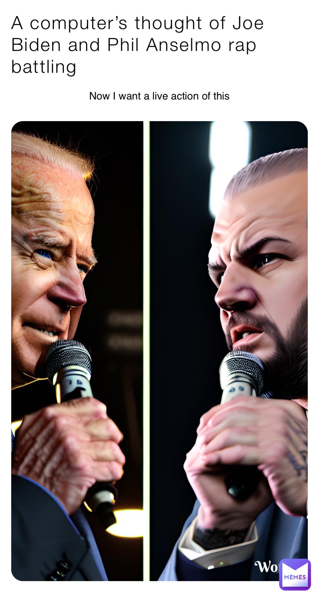 A computer’s thought of Joe Biden and Phil Anselmo rap battling Now I ...