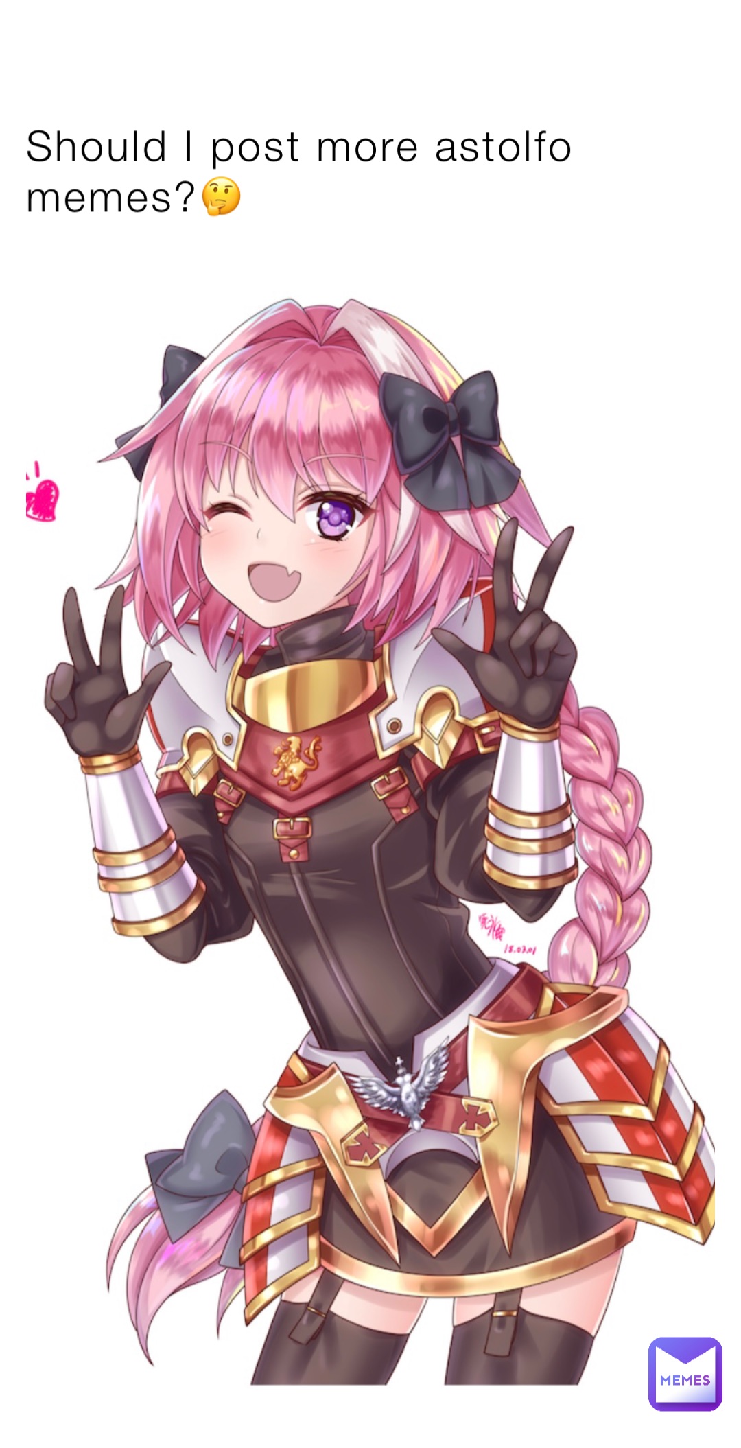Should I post more astolfo memes?🤔 | @Noobking123_2.0 | Memes