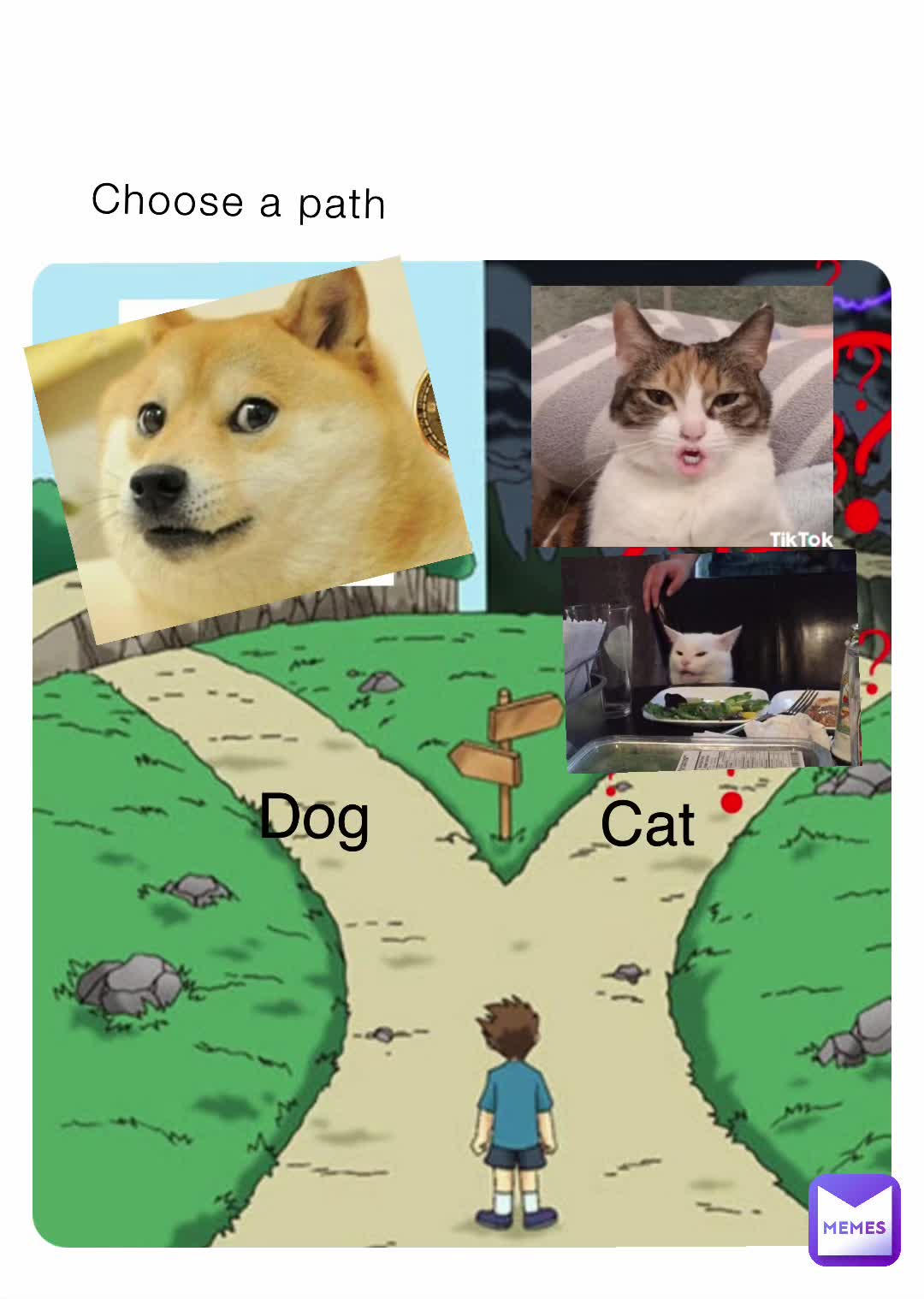 Choose a path Dog Cat | @FlyinFox | Memes