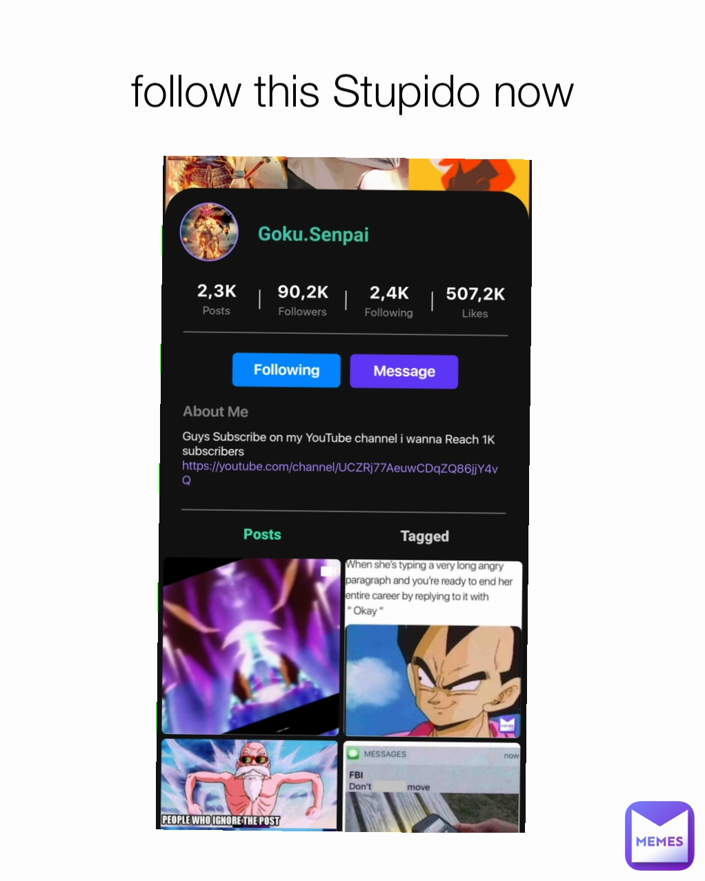 follow this Stupido now | @galaxy_legend | Memes