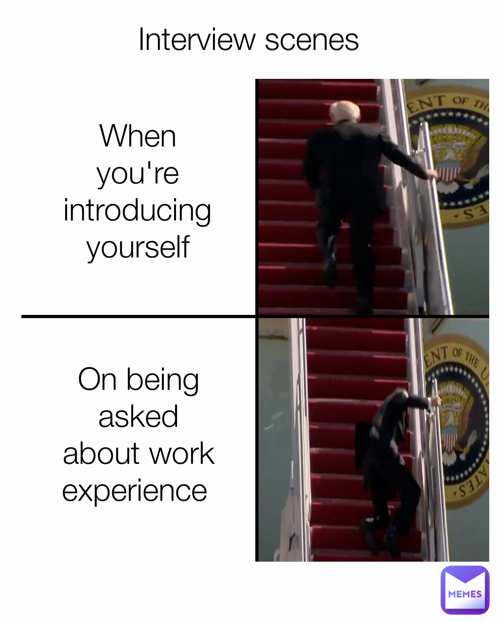 When you're introducing yourself On being asked about work experience ...