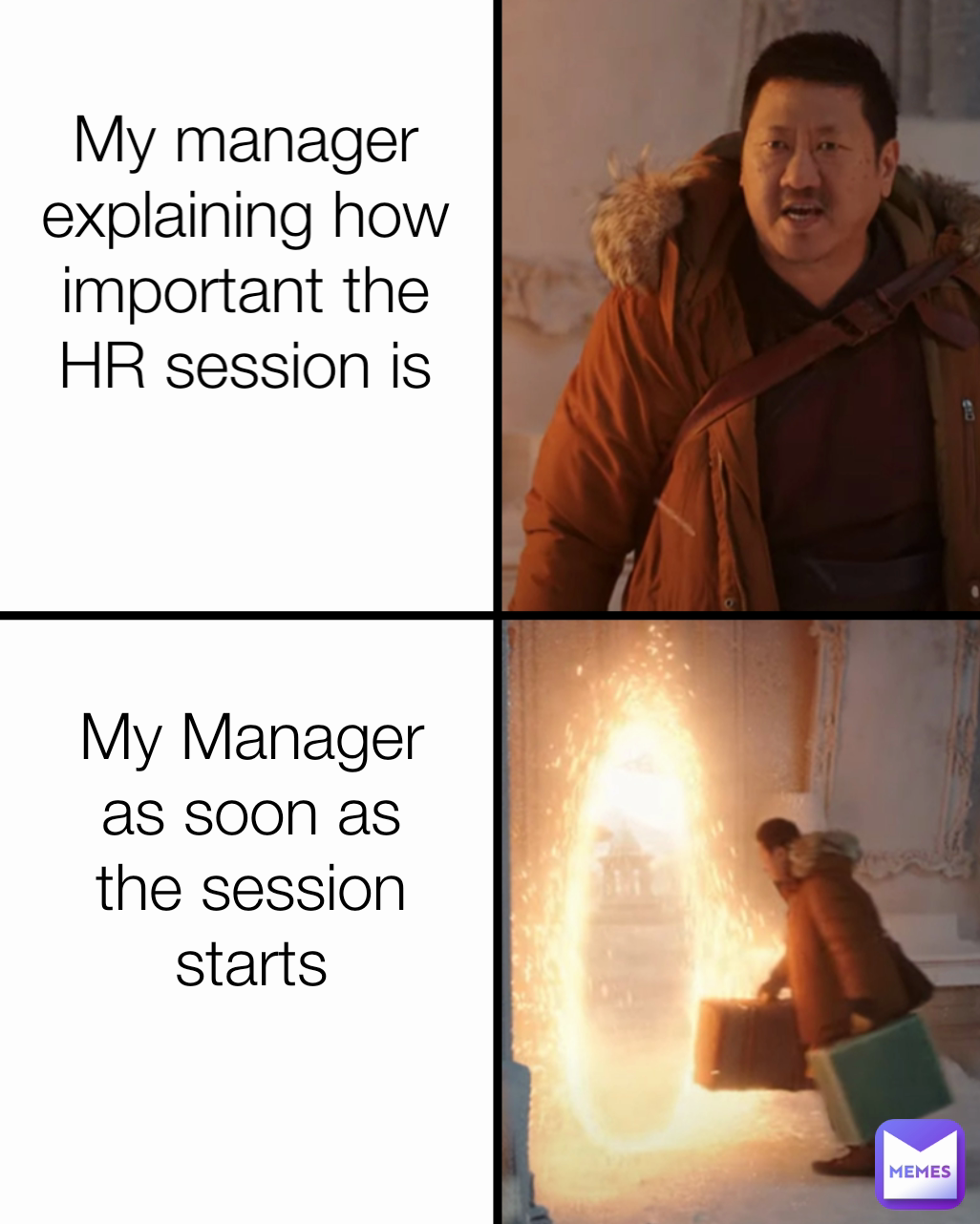 My manager explaining how important the HR session is My Manager as ...