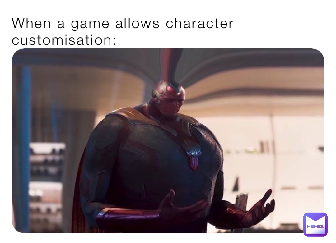 When a game allows character customisation: | @iamadankmeme | Memes
