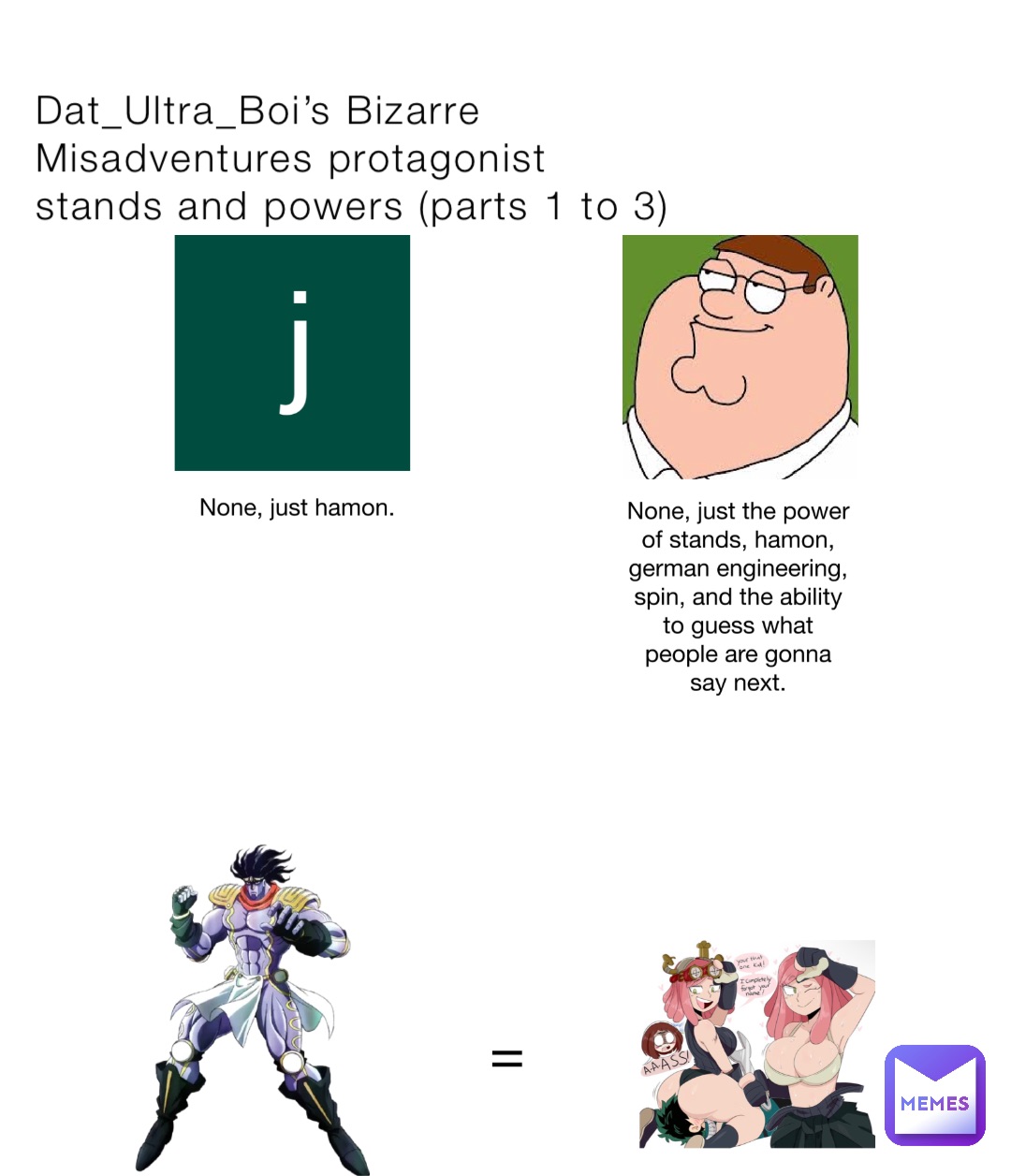 Dat_Ultra_Boi’s Bizarre Misadventures protagonist stands and powers ...