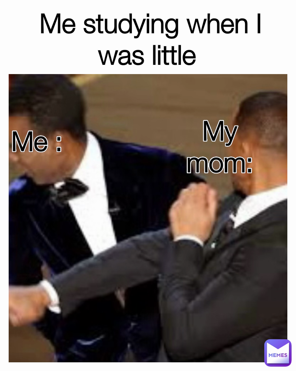 Me : My mom: Me studying when I was little | @De_Saad | Memes