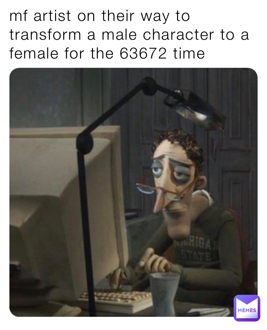 mf artist on their way to transform a male character to a female for ...