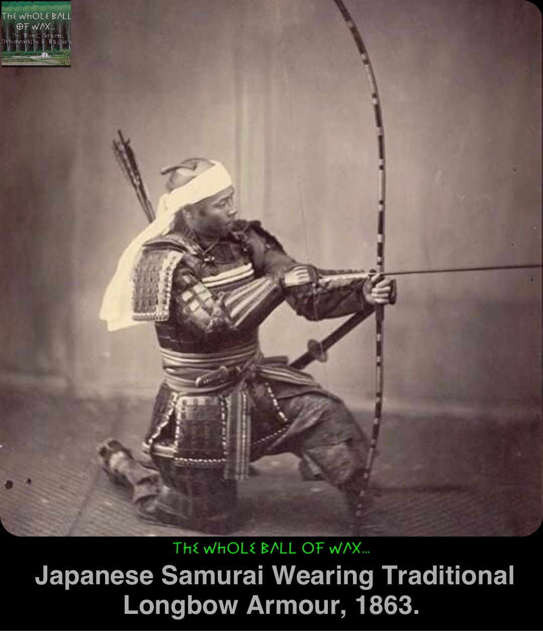 Double tap to edit Japanese Samurai Wearing Traditional Longbow Armour ...