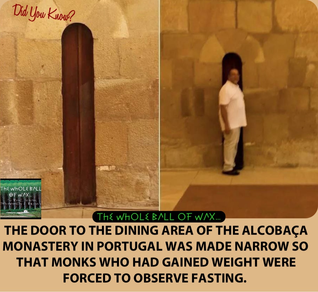 Double tap to edit The door to the dining area of the Alcobaça ...