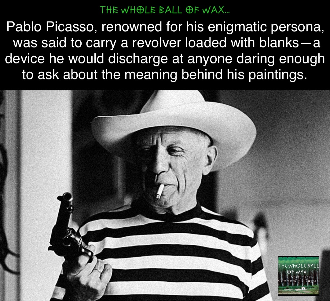 Double tap to edit Pablo Picasso, renowned for his enigmatic persona ...