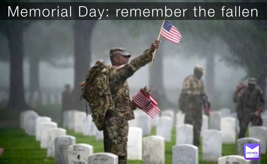 Memorial Day: remember the fallen | @Hiddeniguana574 | Memes