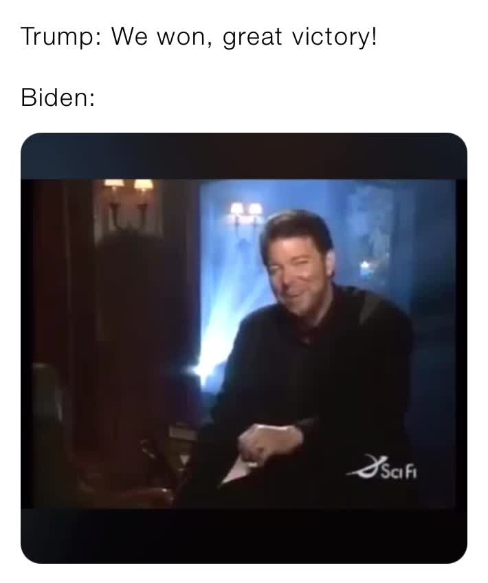 Trump: We won, great victory! Biden: | @shakir.smith | Memes