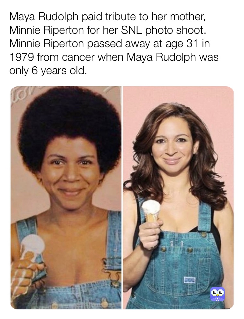Maya Rudolph paid tribute to her mother, Minnie Riperton for her SNL ...