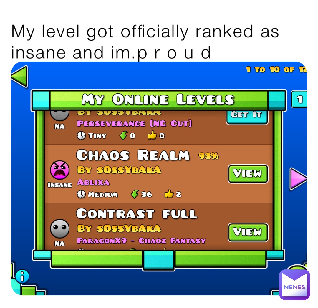 My Level Got Officially Ranked As Insane And Im p R O U D