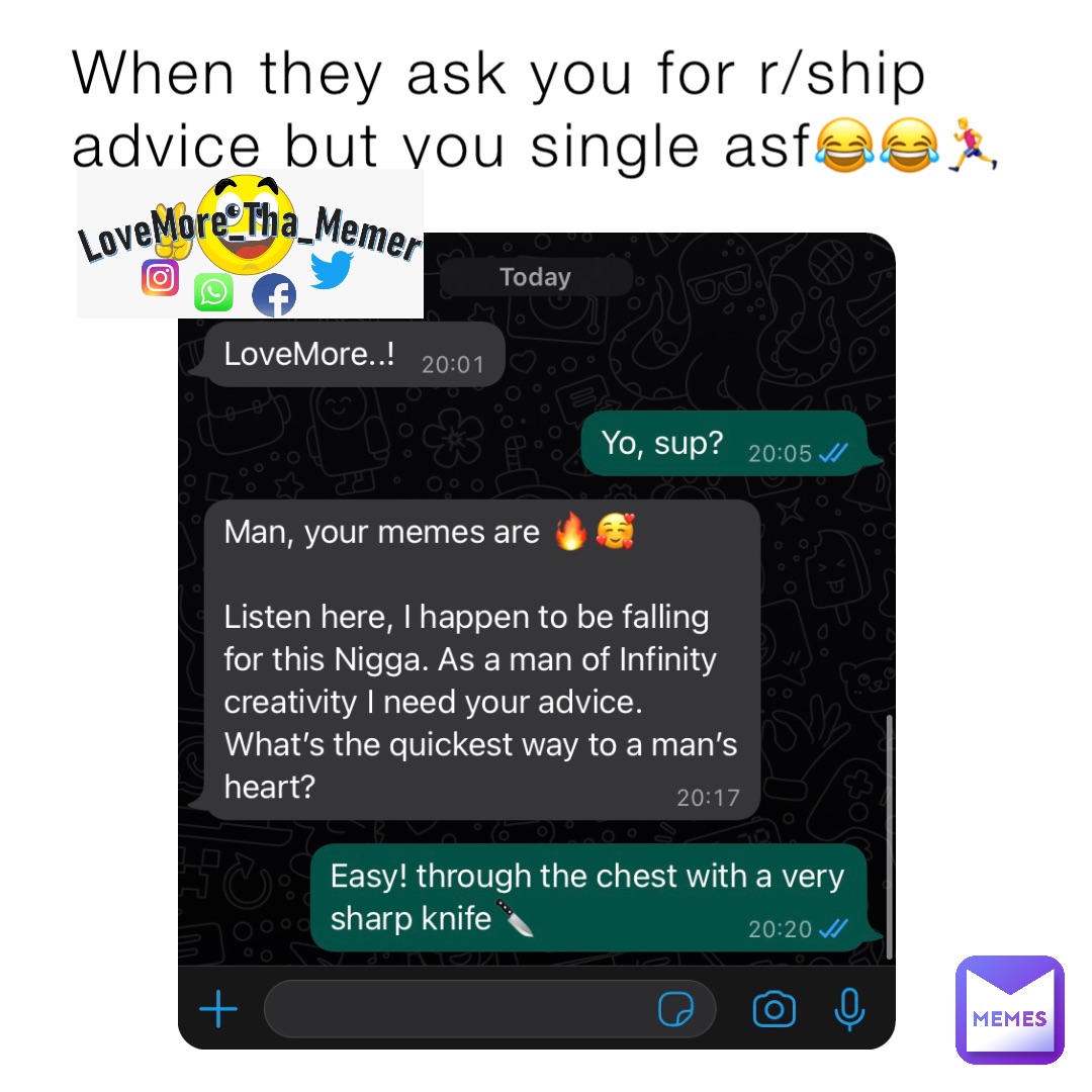 When they ask you for r/ship advice but you single asf๐๐๐โโ๏ธ | @laah ... When they ask you for r/ship advice but you single asf๐๐๐โโ๏ธ | @laah ...