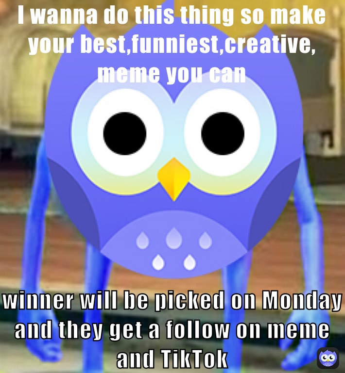 I wanna do this thing so make your best,funniest,creative, meme you can ...