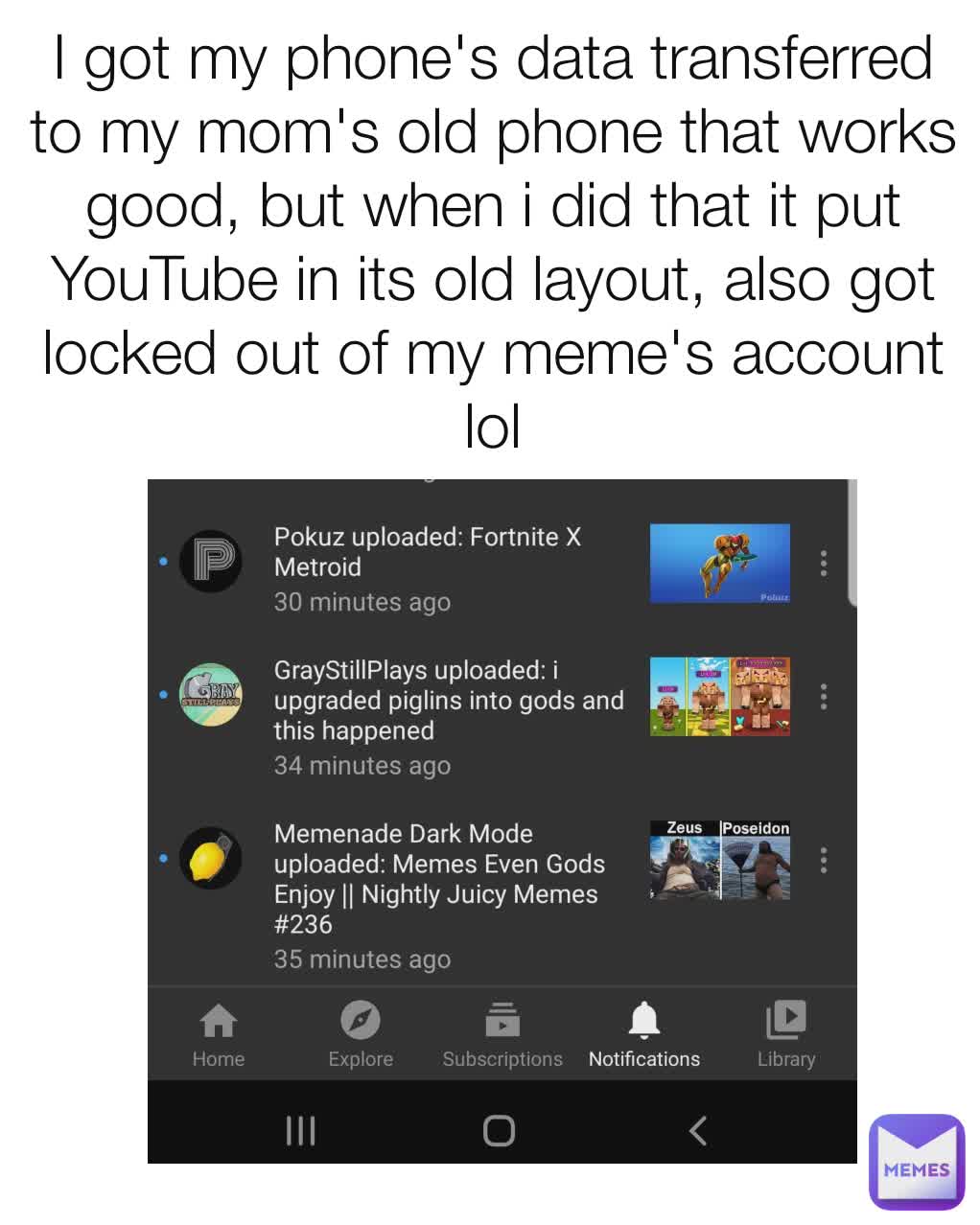 I got my phone's data transferred to my mom's old phone that works good ...