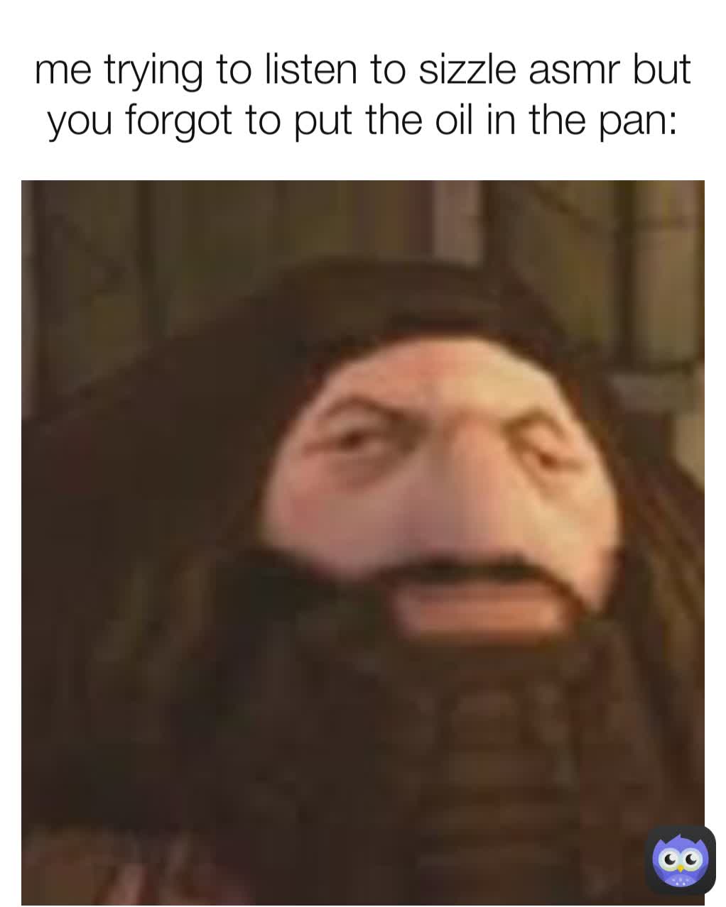 me trying to listen to sizzle asmr but you forgot to put the oil in the ...