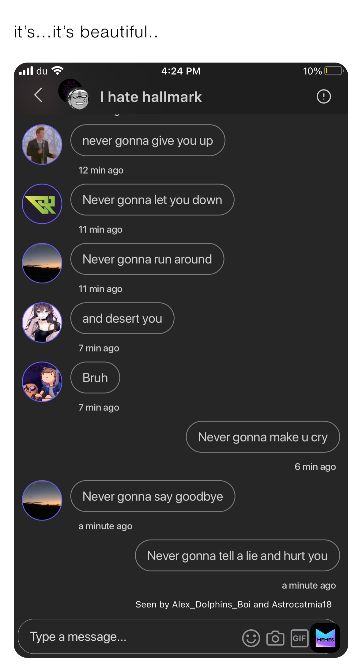 it’s...it’s beautiful.. | @mysterious_tix | Memes