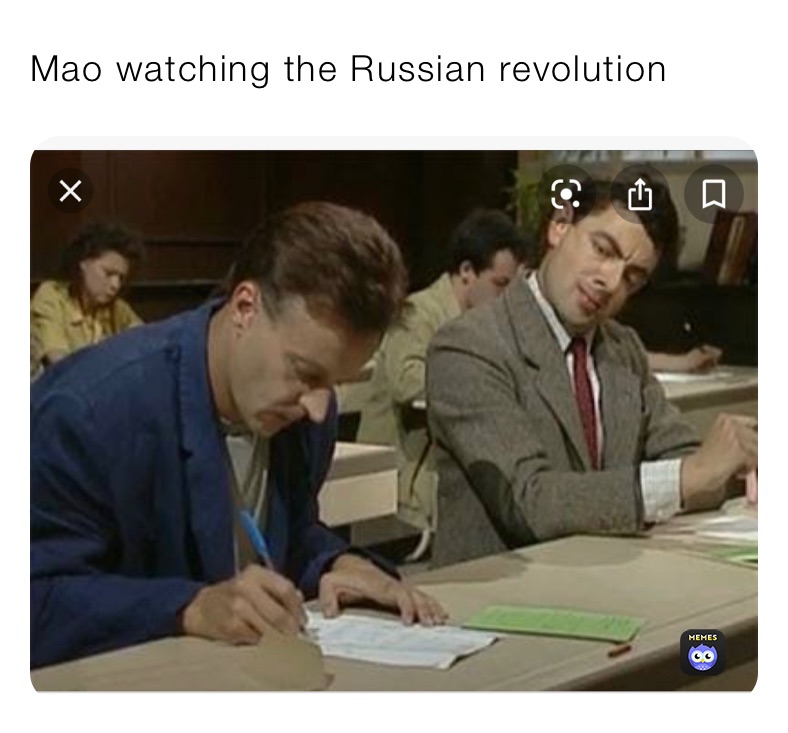 Mao watching the Russian revolution | @edberry | Memes