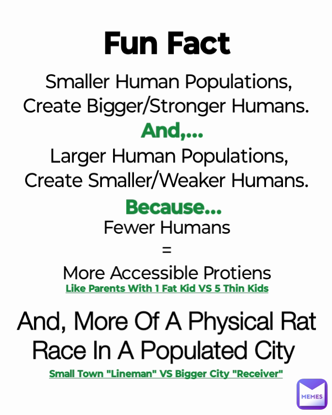 Small Town "Lineman" VS Bigger City "Receiver" Because... Fun Fact ...