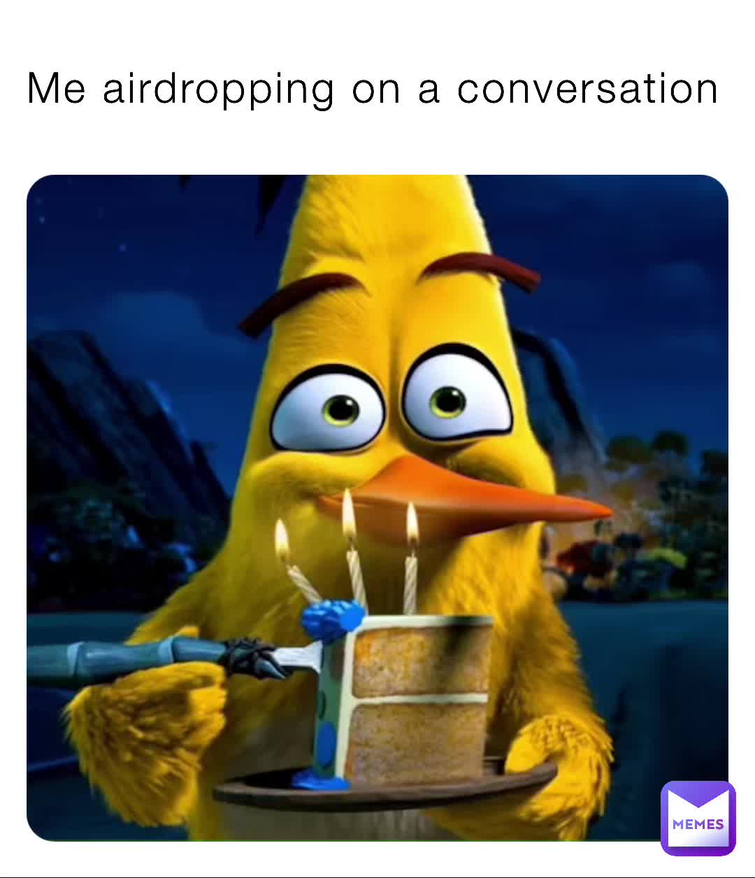 Me airdropping on a conversation | @KnightKing | Memes