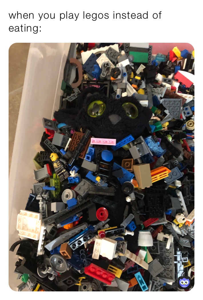 when you play legos instead of eating: | @Alan_becker1263 | Memes