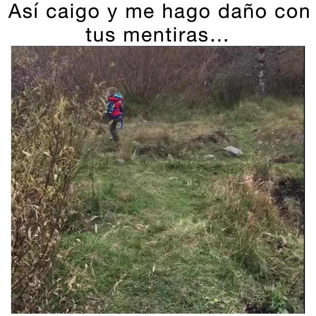 Así caigo y me hago daño con tus mentiras… | @krazymix14 | Memes