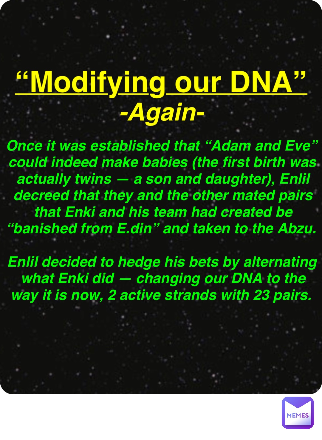 Double tap to edit “Modifying our DNA” Once it was established that ...