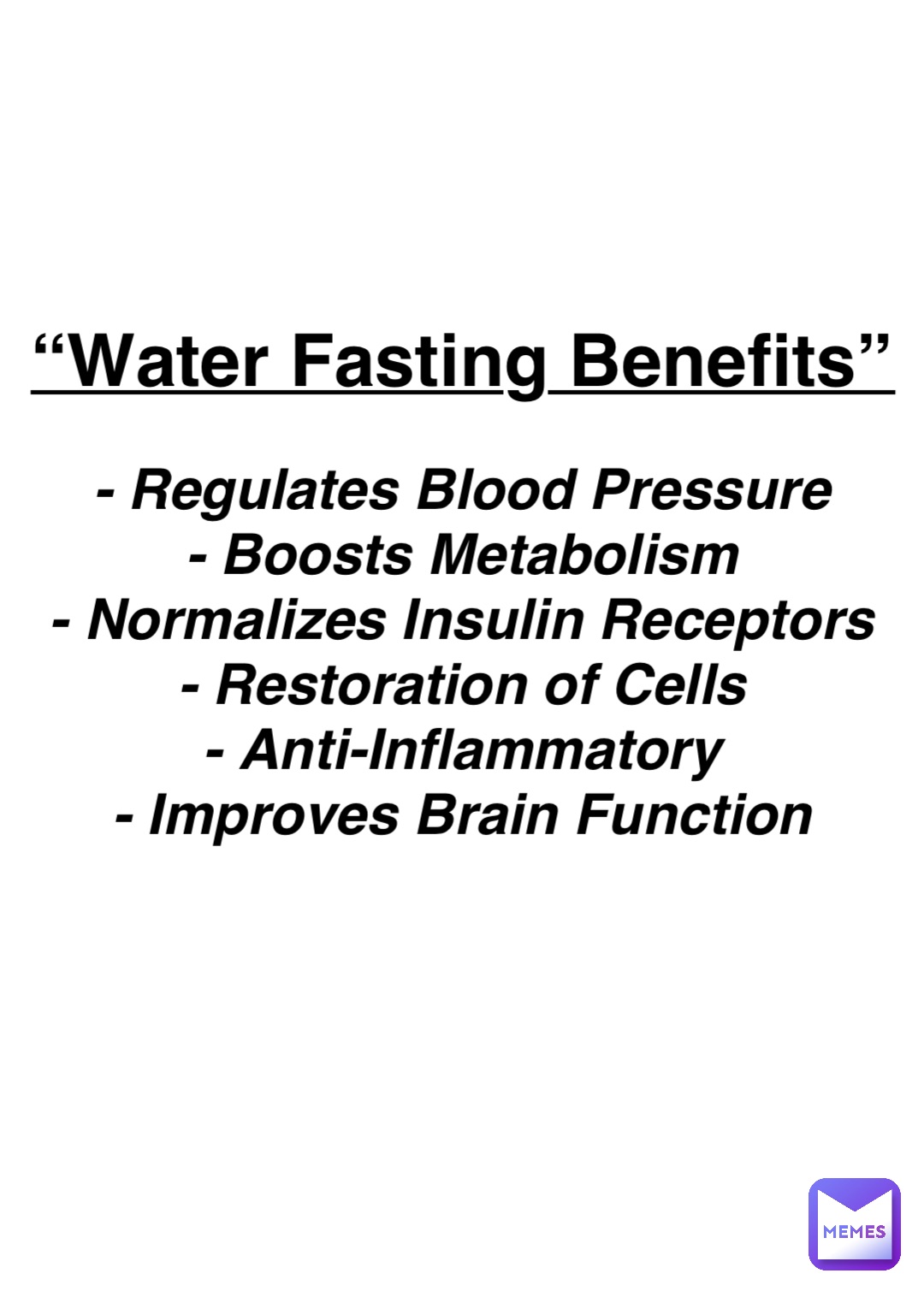 Double tap to edit “Water Fasting Benefits” - Regulates Blood Pressure ...
