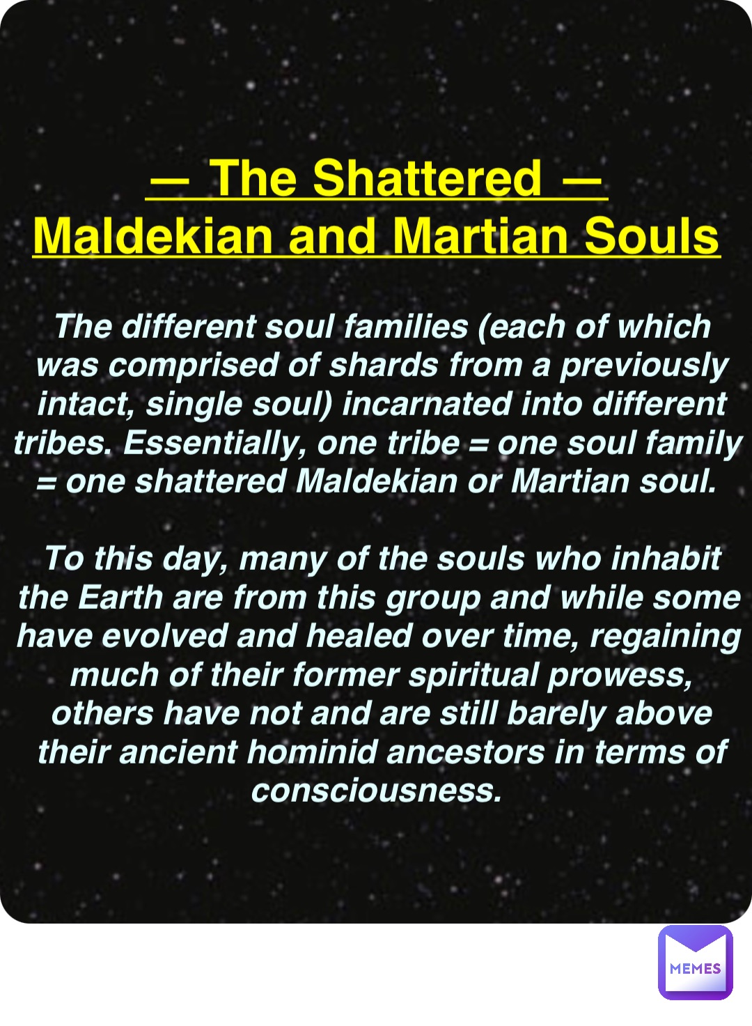 Double tap to edit — The Shattered — Maldekian and Martian Souls The ...