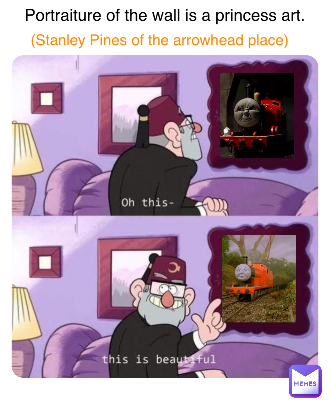 Portraiture of the wall is a princess art. (Stanley Pines of the ...