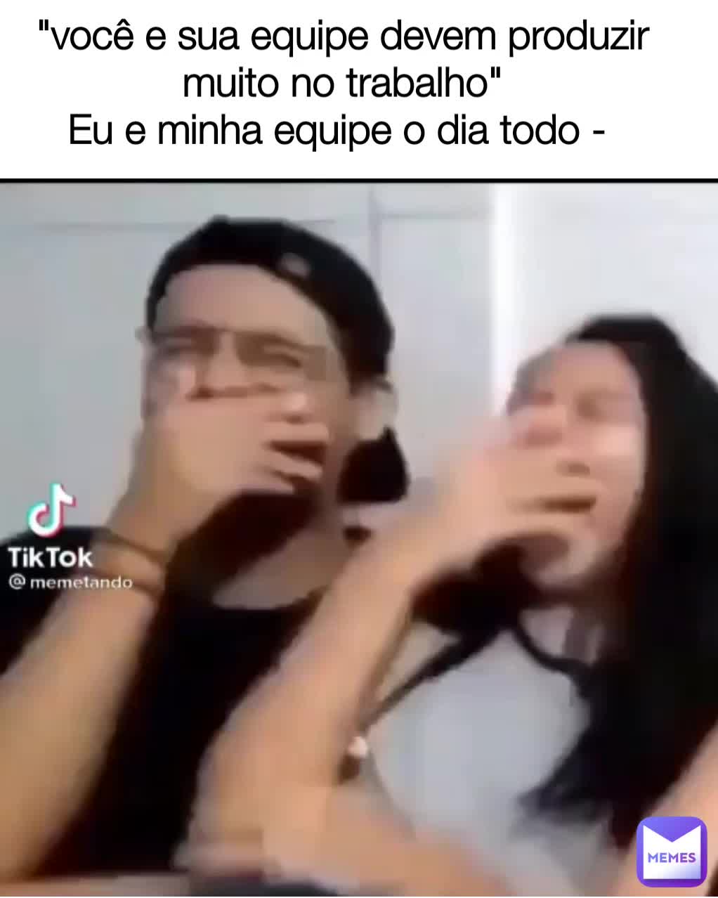 "você e sua equipe devem produzir muito no trabalho" Eu e minha equipe ...