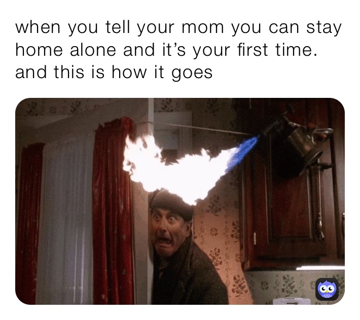When You Tell Your Mom You Can Stay Home Alone And Its Your First Time