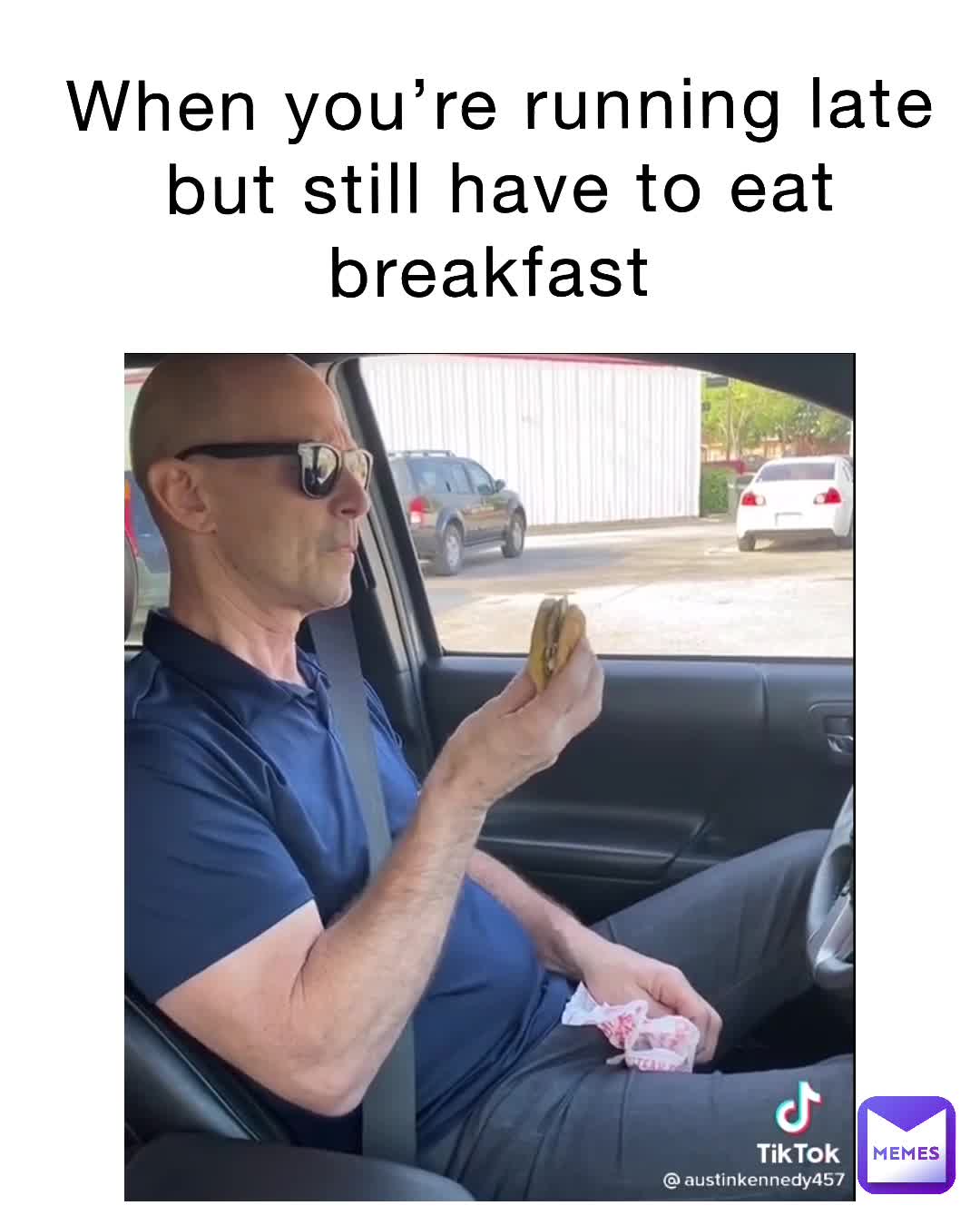 When you’re running late but still have to eat breakfast ...