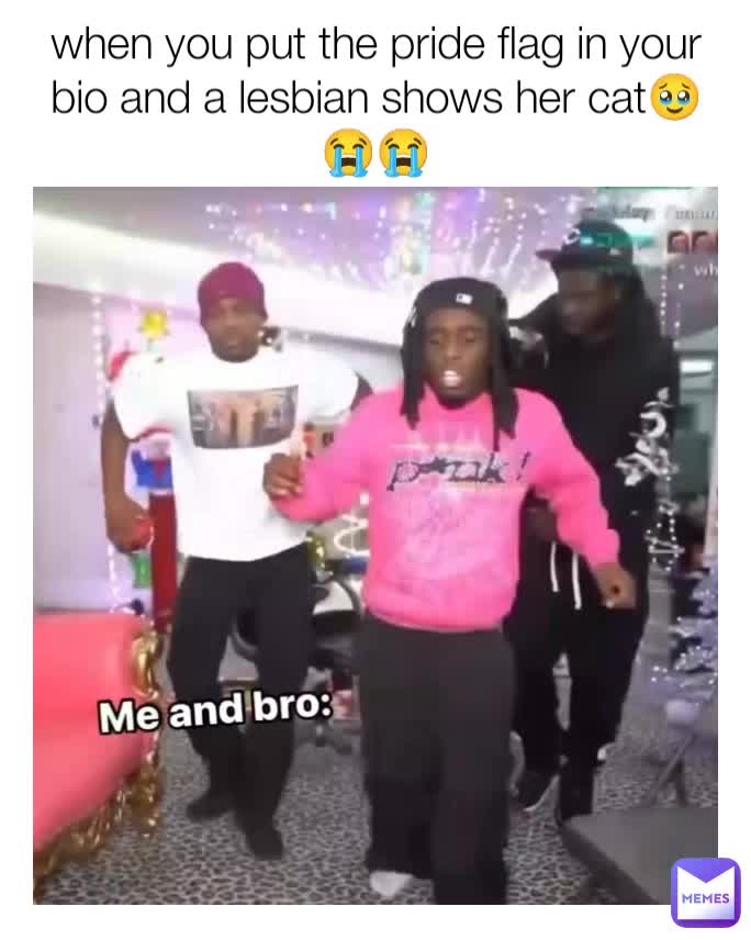 when you put the pride flag in your bio and a lesbian shows her cat🥹😭😭 ...