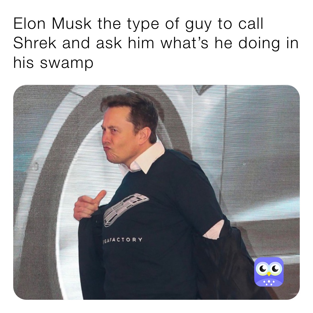 Elon Musk the type of guy to call Shrek and ask him what’s he doing in ...