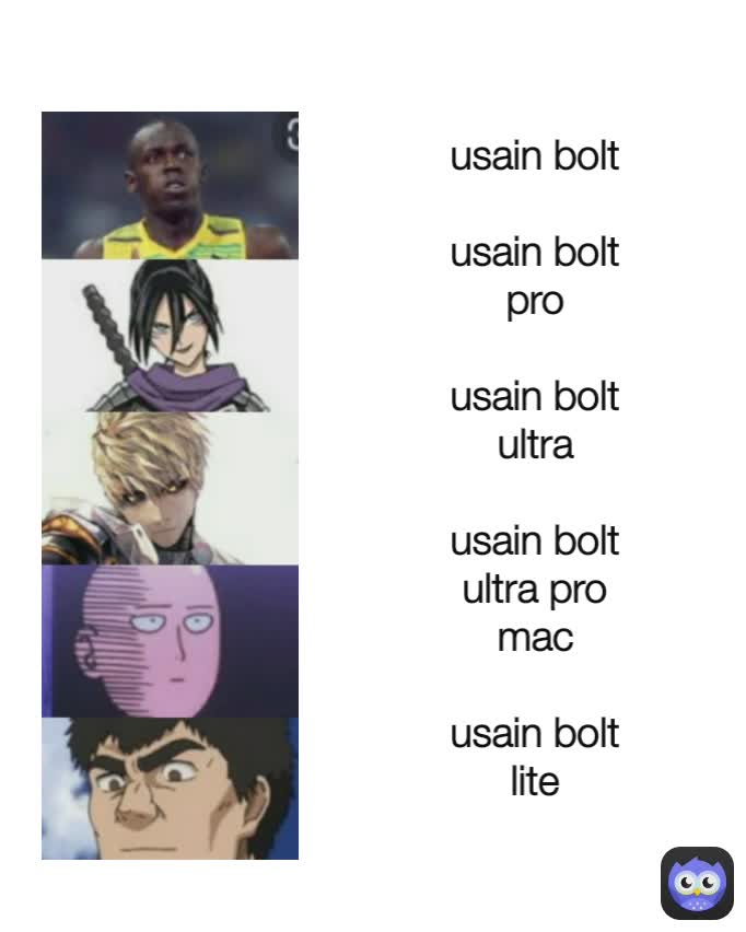 usain bolt usain bolt pro usain bolt ultra usain bolt ultra pro mac ...