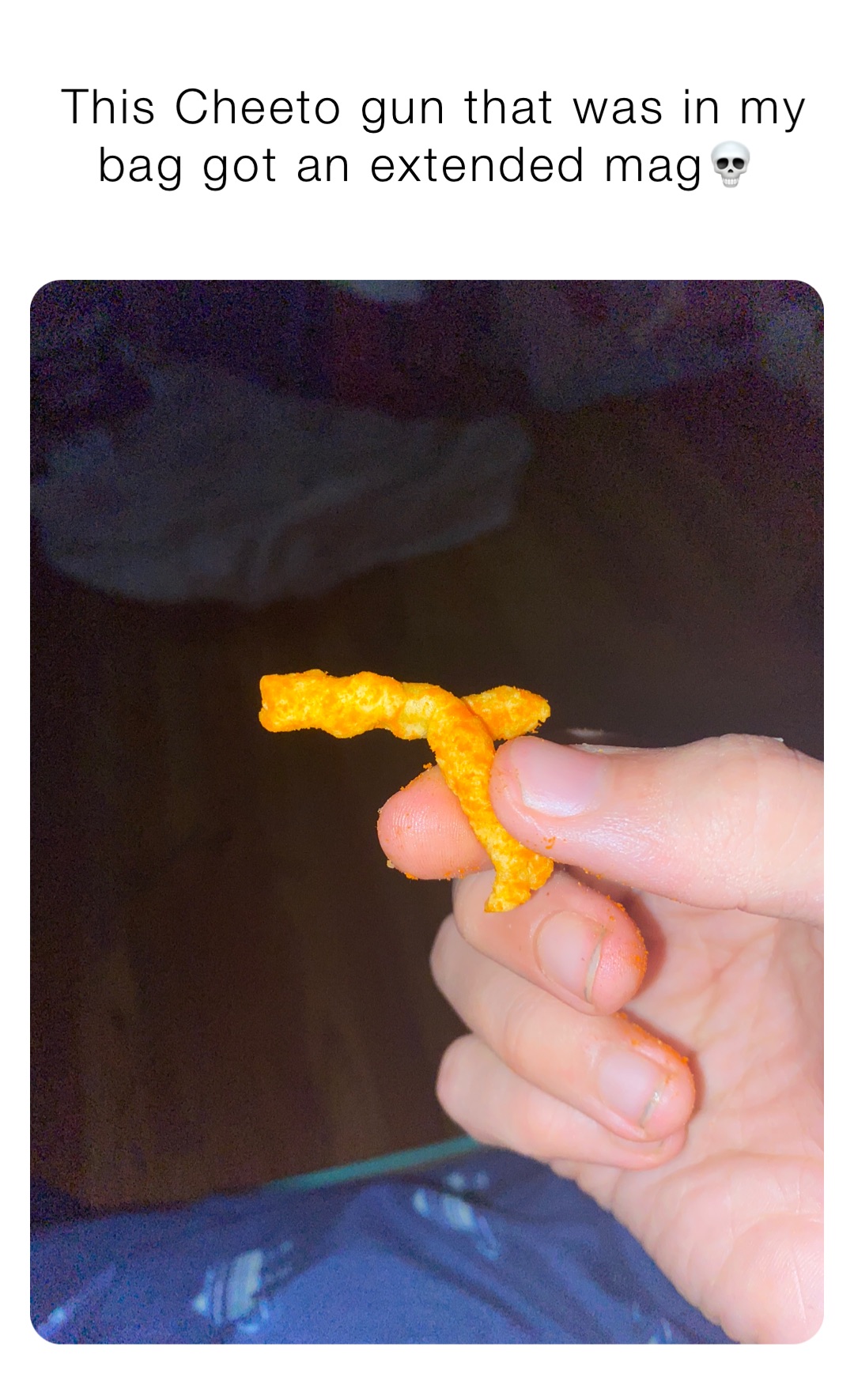 This Cheeto gun that was in my bag got an extended mag💀 ...