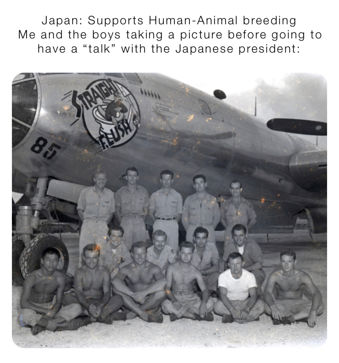 Japan: Supports Human-Animal breeding Me and the boys taking a picture ...