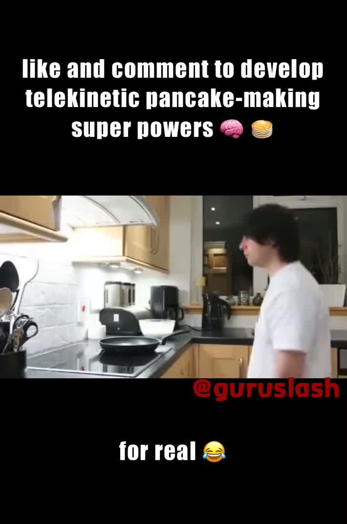 like and comment to develop telekinetic pancake-making super powers 🧠 🥞 ...